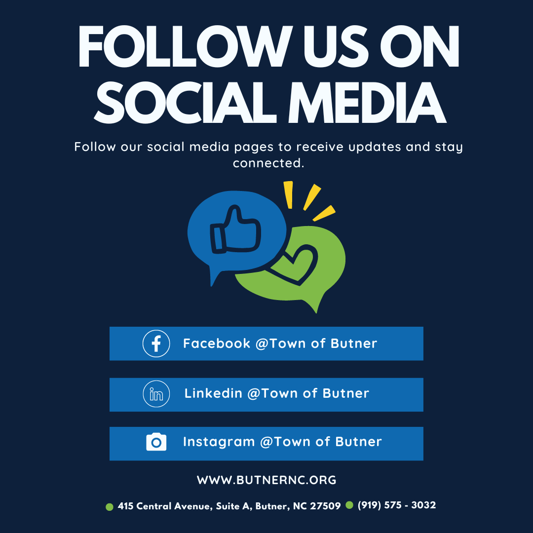Follow Our Social Media Pages! | Butner NC